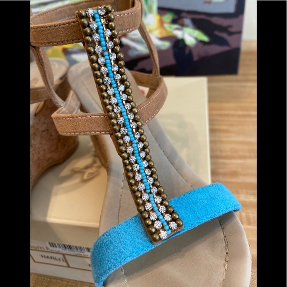 Skemo | Shoes | Sexy Skemo Rhinestone Embellished Wedge Sandals | Poshmark